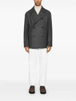 HEVO Trani Pea Coat - Grey
