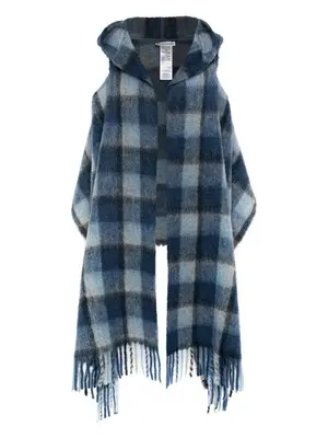 Woolrich Hooded Cape Scarf - Blue