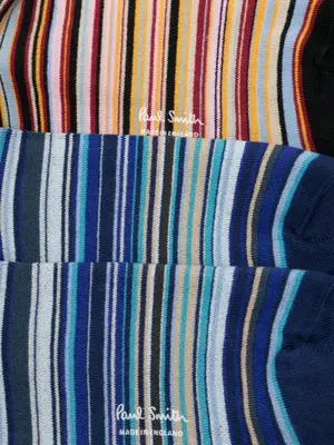 Paul Smith Striped Socks 2 Pack - Blue
