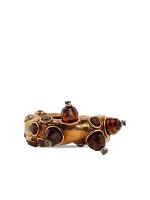 Dries Van Noten Stone-embellished Brass Ring