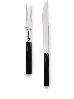 Brunello Cucinelli Steel Fork And Knife - Black