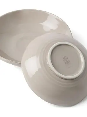 Brunello Cucinelli Logo-print Ceramic Bowl - Brown