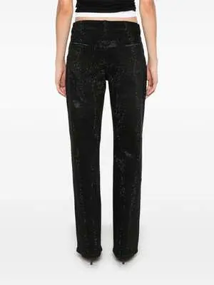 PURPLE BRAND Crystal-embellished Straight Leg Jeans