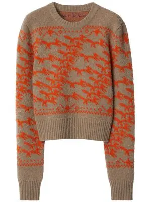 Burberry Cropped Fox Jumper - Brown