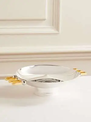 Christofle Plated And Gold-tone Bowl - Silver