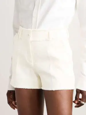 Dolce & Gabbana Frayed Wool-blend Tweed Shorts