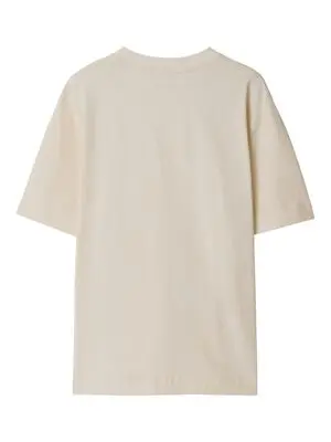 Burberry Swan Cotton T-shirt - Neutrals
