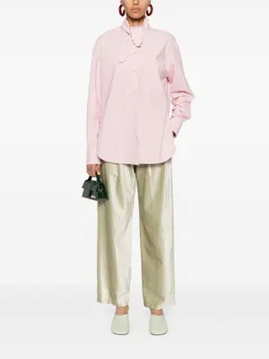 FORTE_FORTE Pussy-bow Poplin Shirt