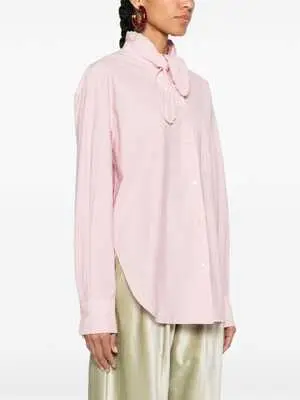 FORTE_FORTE Pussy-bow Poplin Shirt