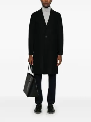 Harris Wharf London Cashmere Pea Coat - Black