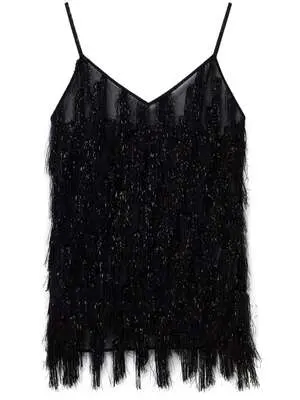 Stella McCartney Glitter-tassel Tank Top - Black