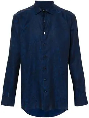 Etro Cotton Jacquard Shirt - Blue