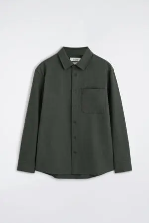 Cos Relaxed Twill Shirt - Green