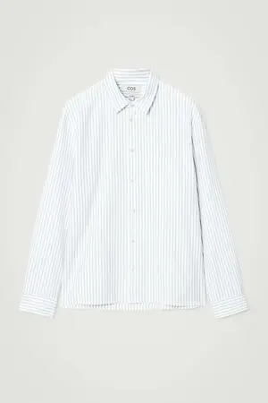 Cos Relaxed Twill Shirt White
