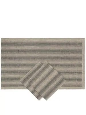 Brunello Cucinelli Placemat And Napkin Set - Grey