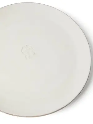 Brunello Cucinelli Logo-engraved Ceramic Plate - White