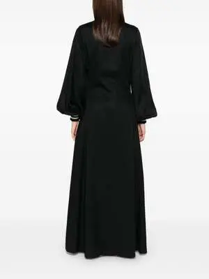 Adidas Satin Maxi Dress - Black | Editorialist