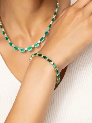 VEYNOU 14kt Yellow Emerald Bracelet