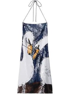 Burberry Swan-motif Sequin Midi Dress