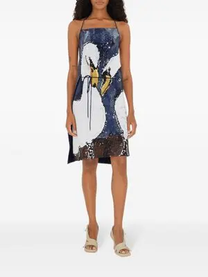 Burberry Swan-motif Sequin Midi Dress