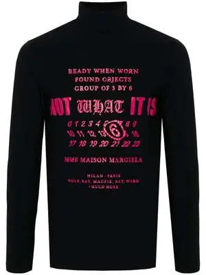 MAISON MARGIELA Signature Numbers Print Top - Black