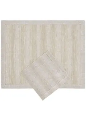 Brunello Cucinelli Placemat And Napkin Set - Neutrals