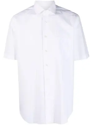 XACUS Spread-collar Short-sleeve Shirt - White