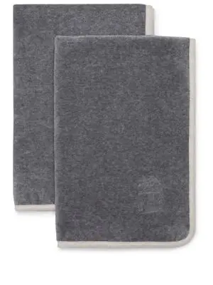 Brunello Cucinelli Logo-embroidered Towel - Grey