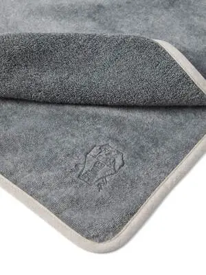 Brunello Cucinelli Logo-embroidered Towel - Grey