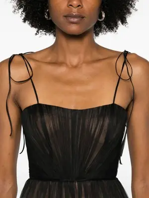 ANA RADU Tulle Maxi Dress - Black