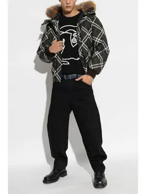 Burberry Checked Padded Jacket - Brown
