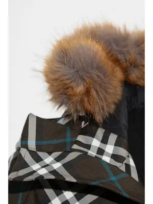 Burberry Checked Padded Jacket - Brown