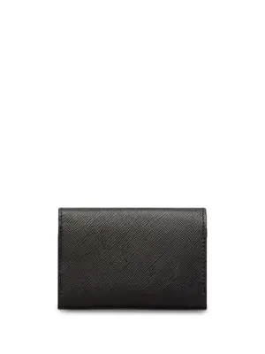 Prada Saffiano-leather Card Holder - Black