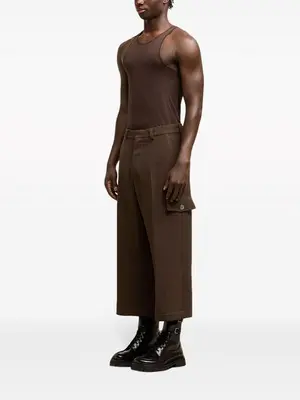 AMI Paris Virgin Wool Cropped Trousers