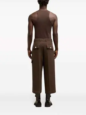AMI Paris Virgin Wool Cropped Trousers