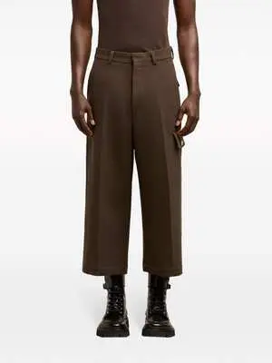 AMI Paris Virgin Wool Cropped Trousers