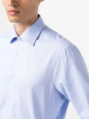 Pal Zileri Long-sleeve Cotton Shirt - Blue