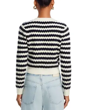 Line & Dot Laurel Cropped Knit Cardigan
