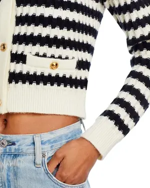 Line & Dot Laurel Cropped Knit Cardigan