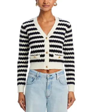 Line & Dot Laurel Cropped Knit Cardigan
