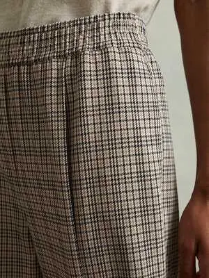 REISS Karina Check Tapered Trousers