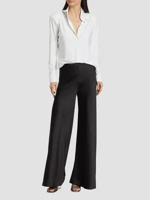 Norma Kamali Bias Satin Elephant Pants
