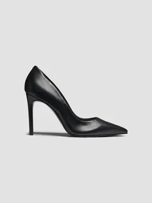 Schutz Lou 100mm Leather Stiletto Pumps Black