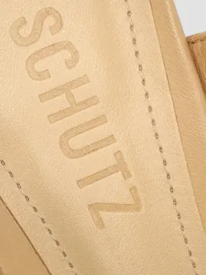 Schutz Keefa 100mm Leather Platform Sandals - Neutral
