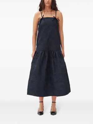GANNI Patterned Jacquard Midi Dress