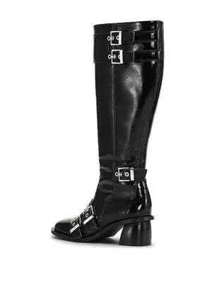 GANNI Double-buckle Knee-high Boots