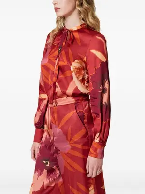 TWINSET Floral-print Satin Shirt
