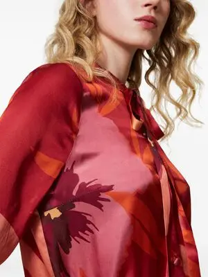 TWINSET Floral-print Satin Shirt
