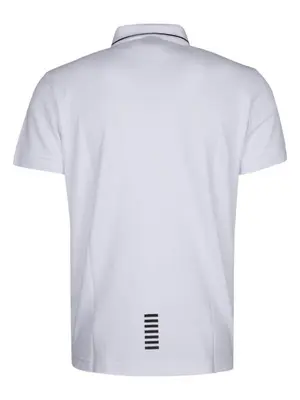 EA7 Logo-print Polo Shirt - White