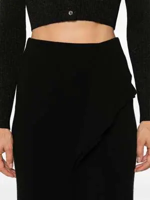 P.a.r.o.s.h Draped Midi Skirt - Black